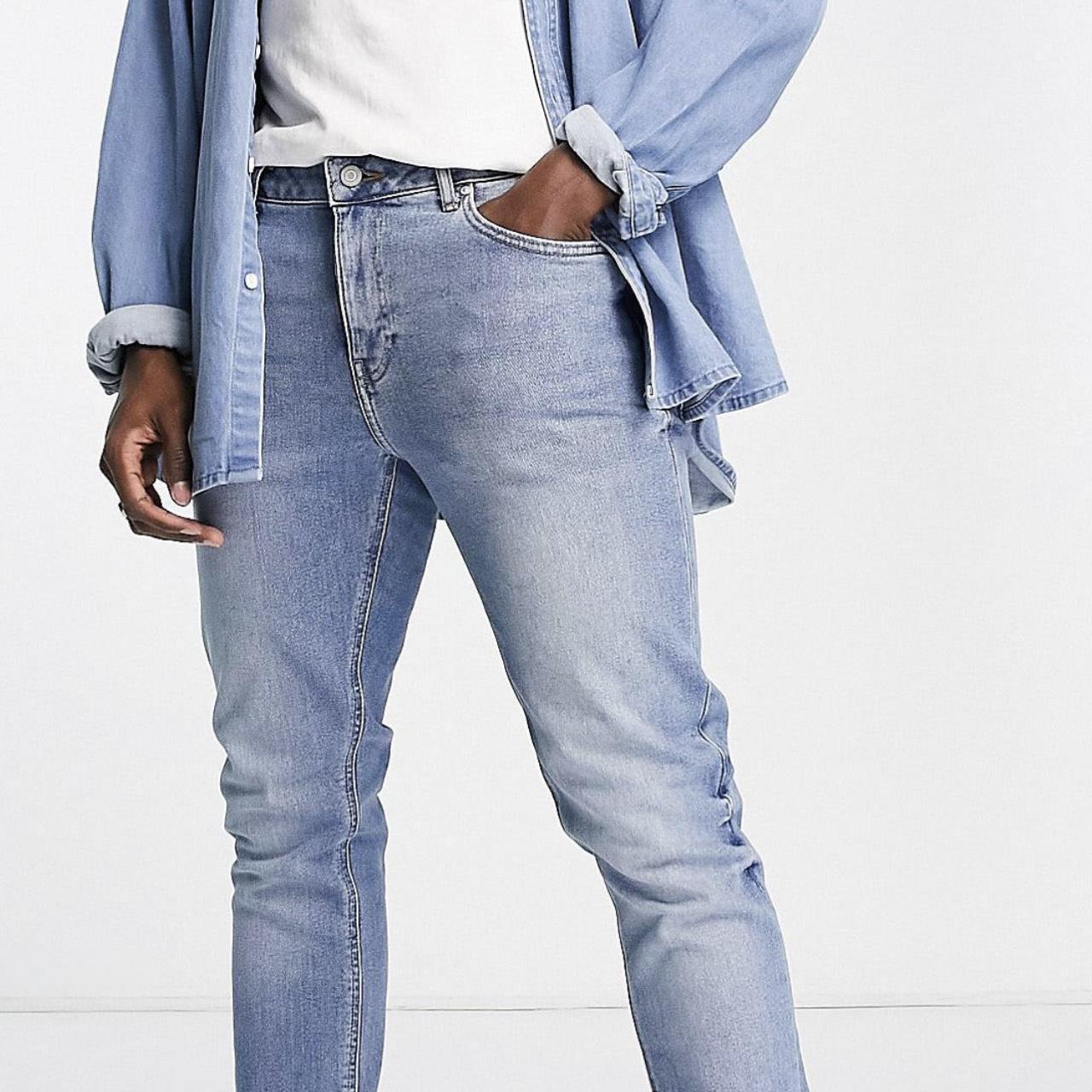 New with tags asos design slim mid wash jeans -... - Depop