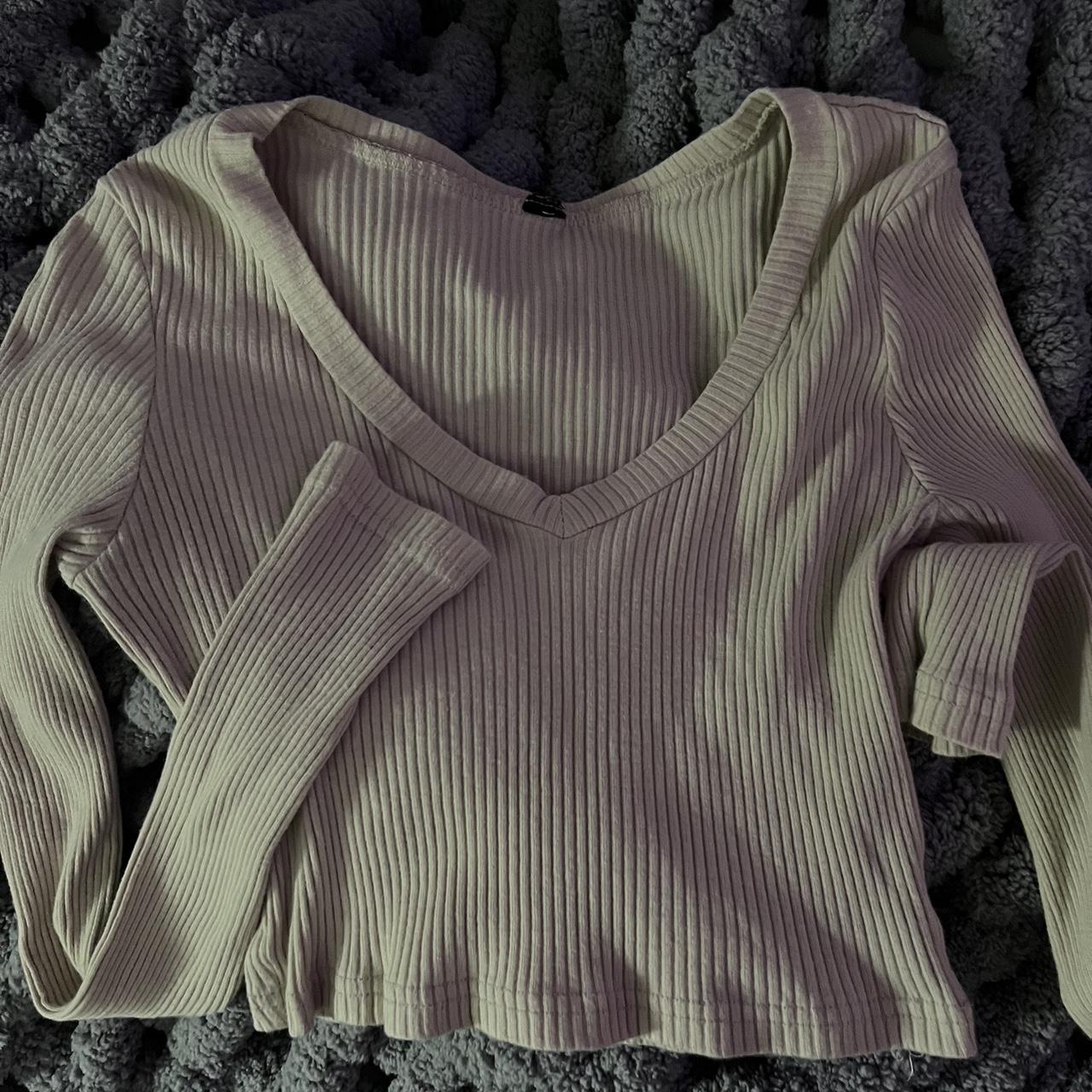 tanish pink long sleeve from shein no stains or... - Depop