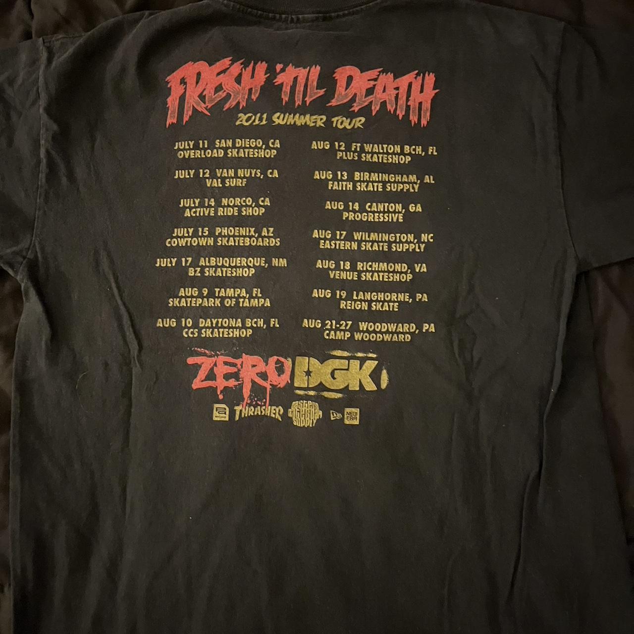 2011 Zero DGK Fresh Till Death Tour Shirt - Depop