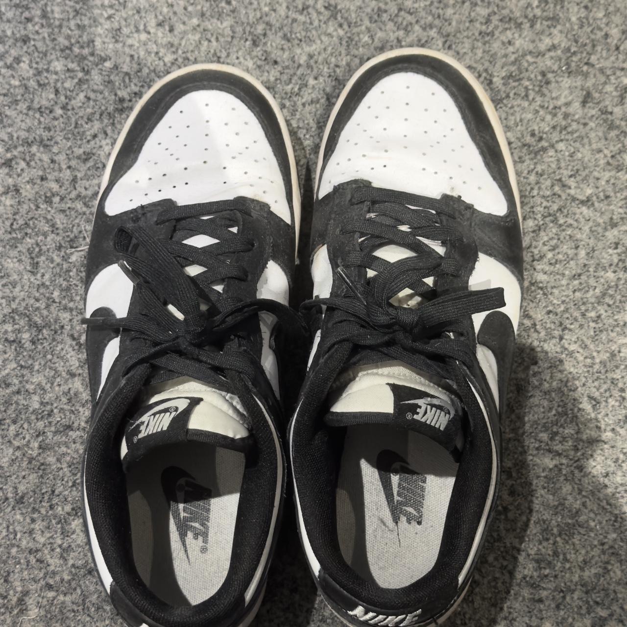 Nike Dunk Low Panda trainers in black and white in... | Depop