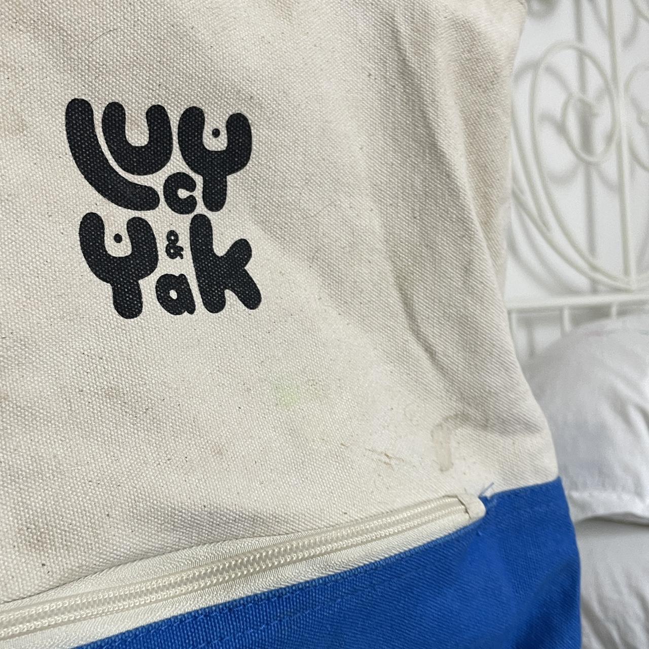 Lucy & Yak Rucksack Bag Blue / Cream Backpack Bag... - Depop