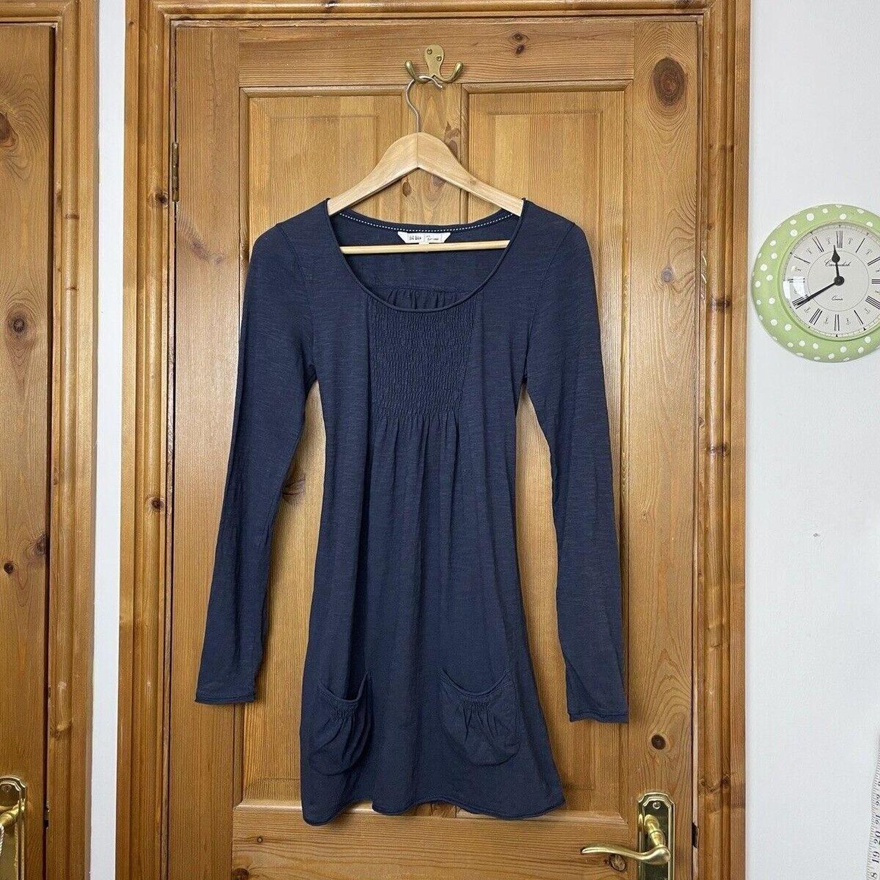 Fat Face Tunic Blue Navy Top Long Sleeve Pockets... - Depop