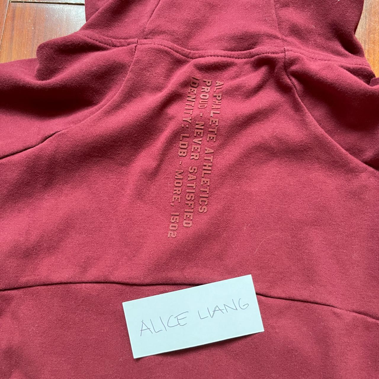 alphalete womens identity pro jacket major red size... - Depop