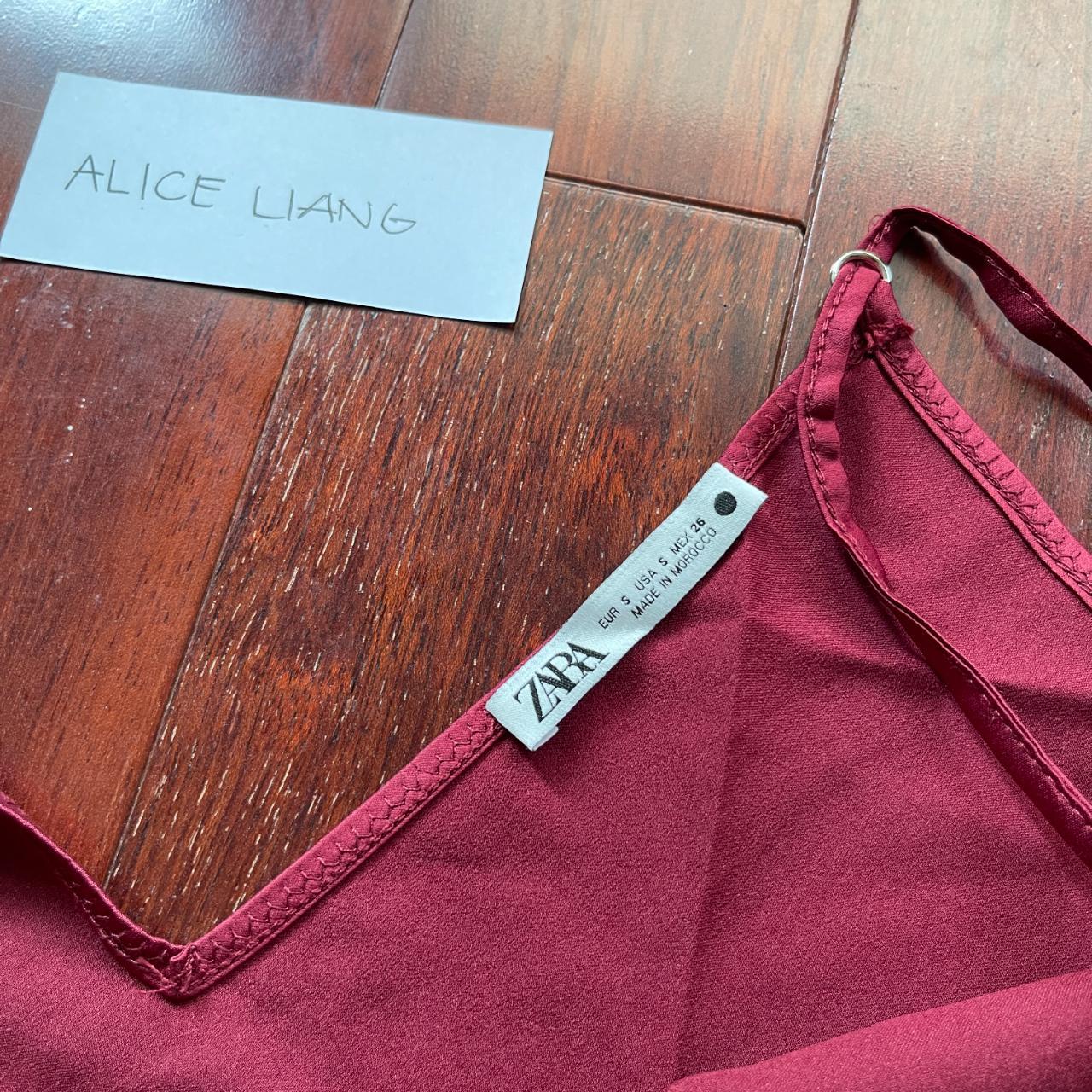 zara red silk tank size s #zara #nordstrom - Depop