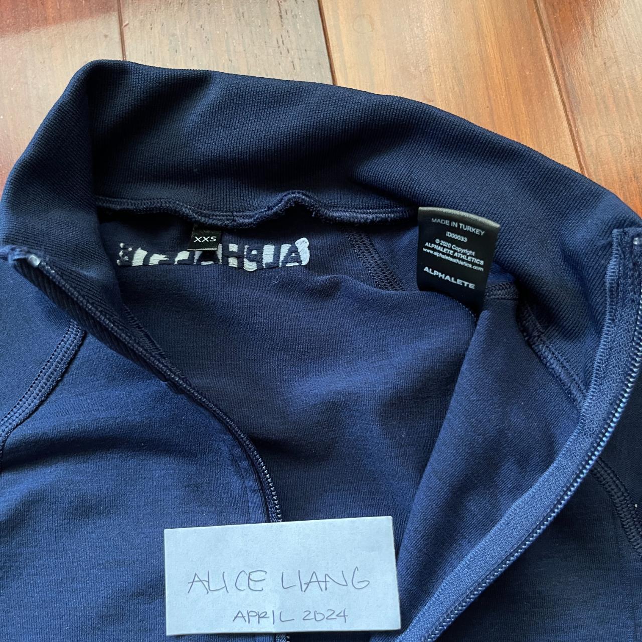 nwot alphalete amplify jacket tuxedo blue... - Depop
