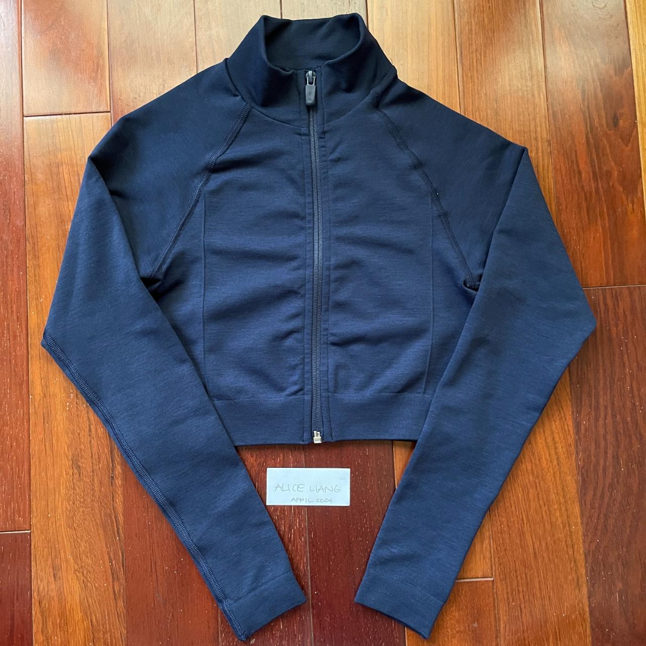 nwot alphalete amplify jacket tuxedo blue... - Depop