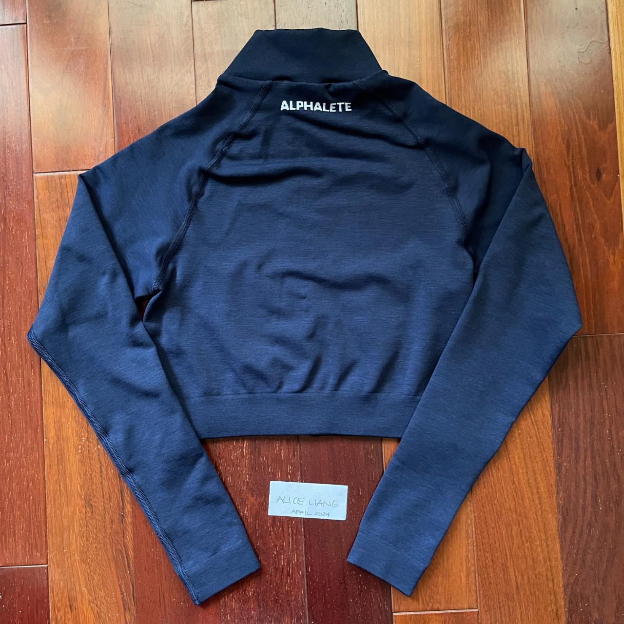 nwot alphalete amplify jacket tuxedo blue... - Depop