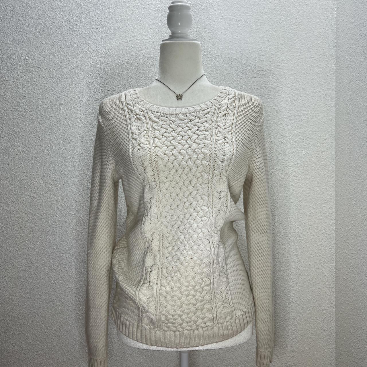 White Coquette Knitted Sweater Softie, coquette,... - Depop