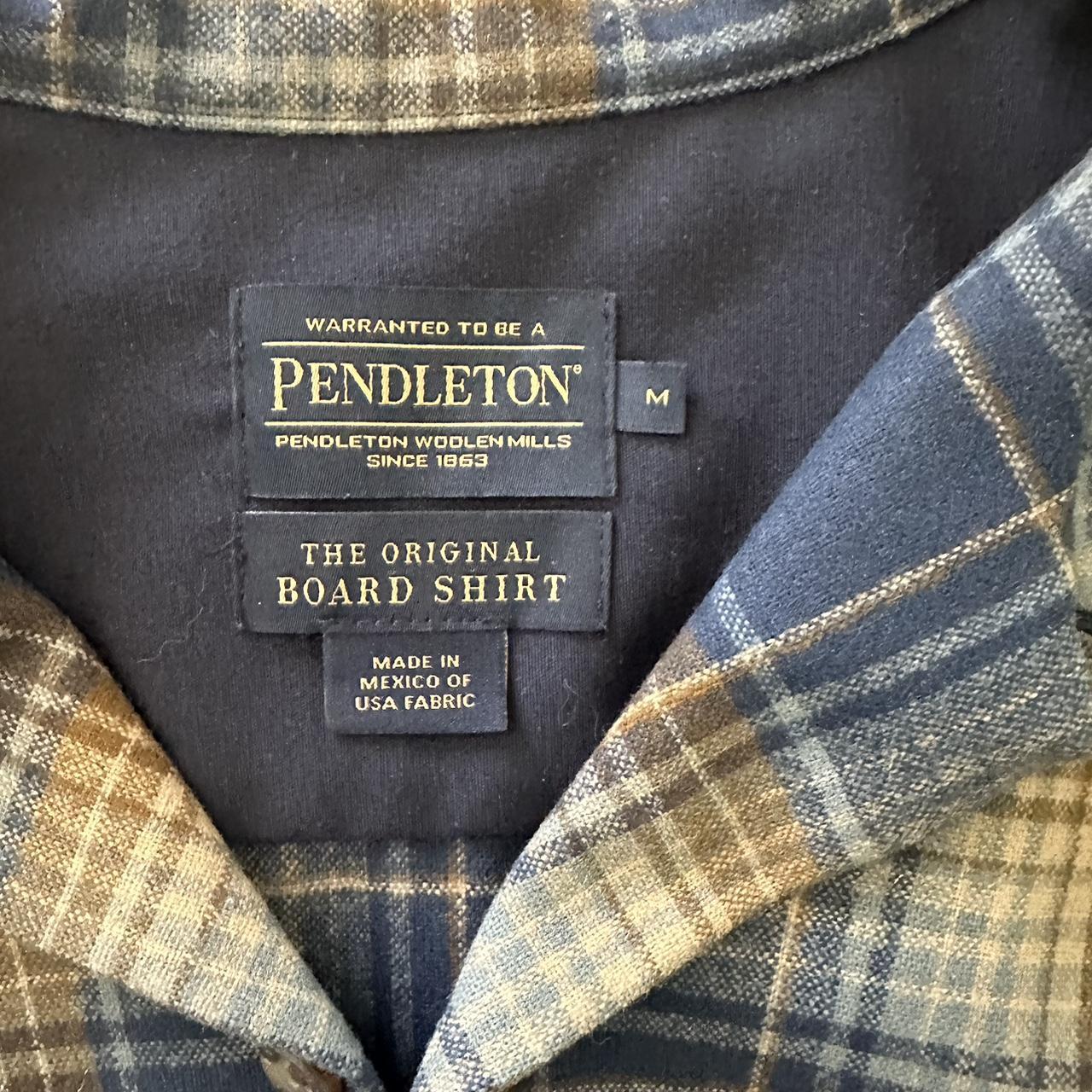 Vintage Pendleton - flannel shirt 100% virgin... - Depop