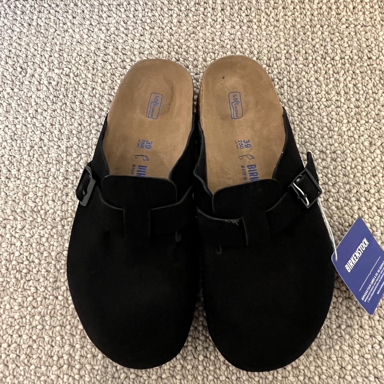 brand new black boston soft footbed clogs!! woman’s... - Depop