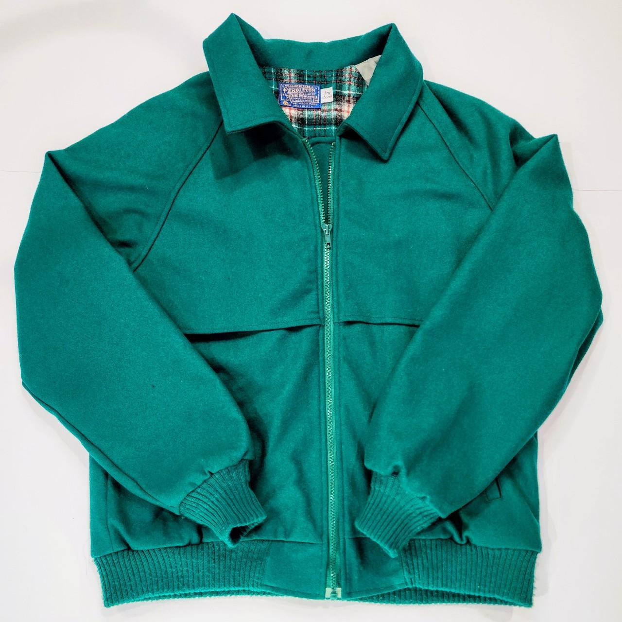 Pendleton Wool Bomber Jacket Size M Green Men's... - Depop