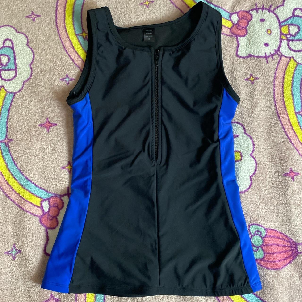 black & blue swimming chest binder size m, excellent... - Depop