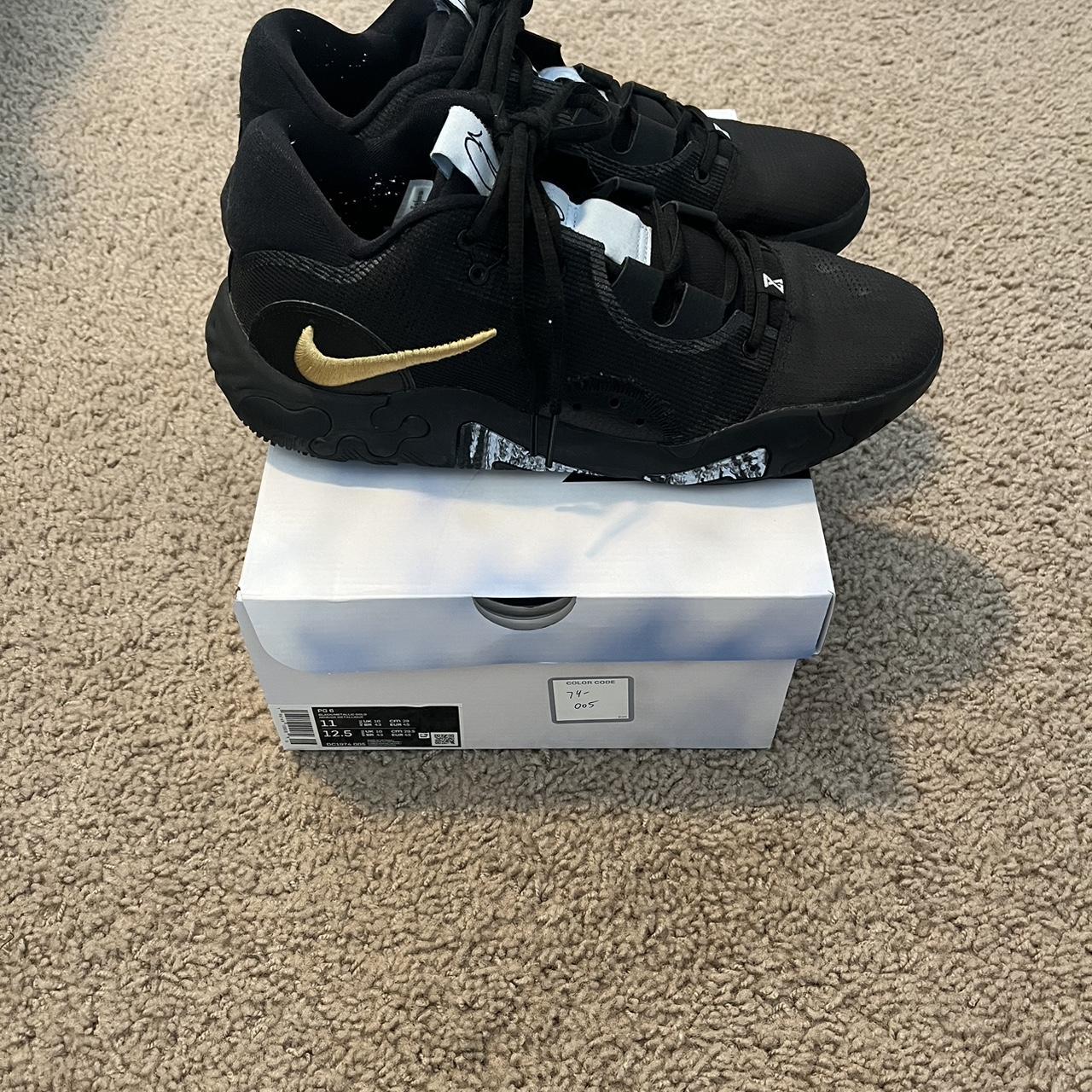 PG 6 Black/Gold #paulgeorge6 #pg6 #nike #bball #black - Depop