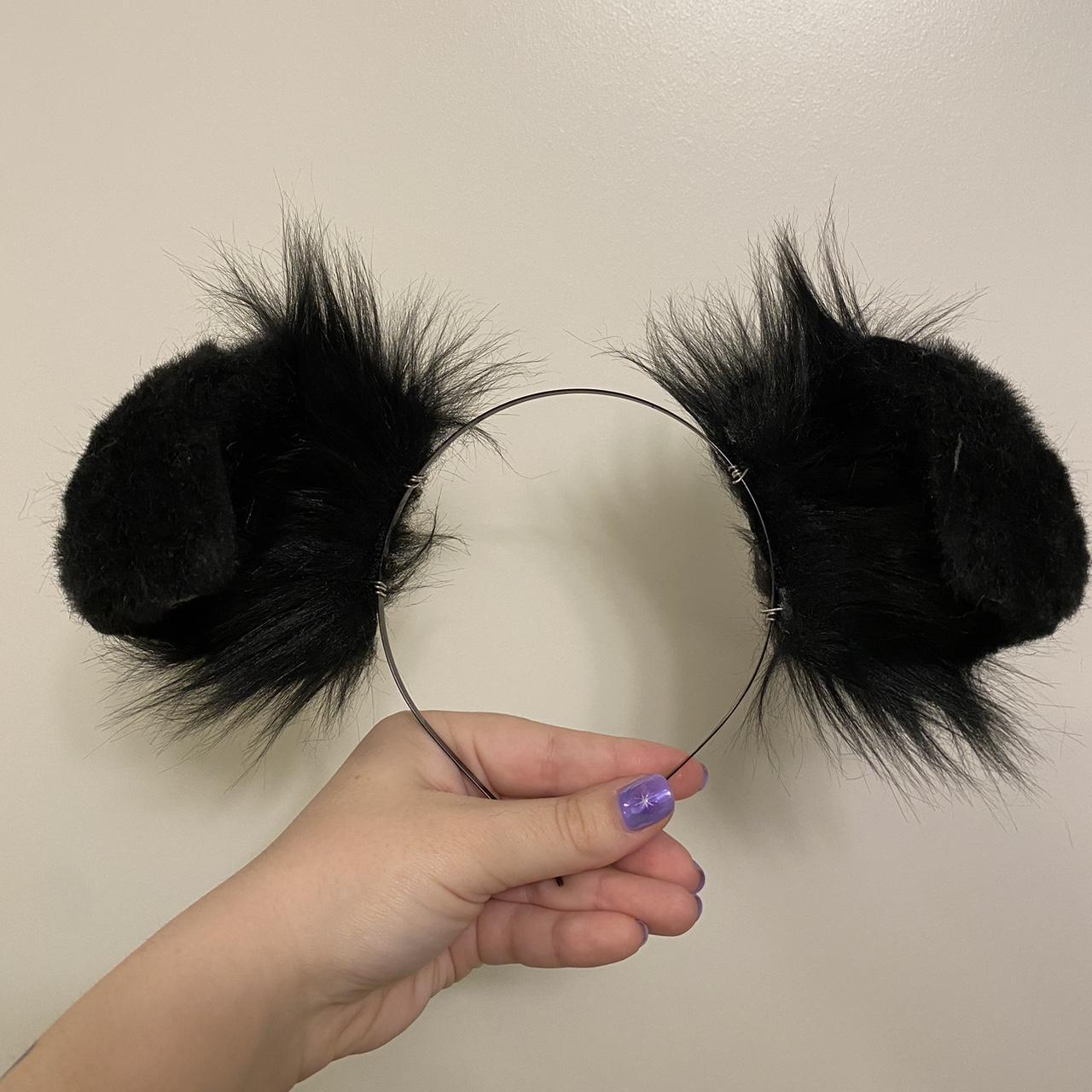 Discontinued black puppy ears from raspberry kitten... - Depop