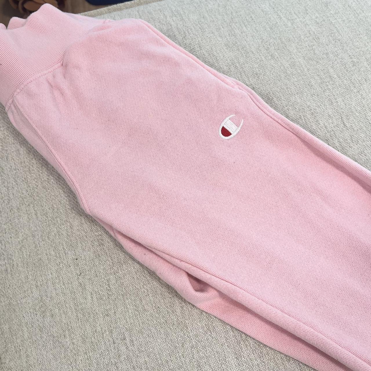 Champion pink tracksuit pants - Depop