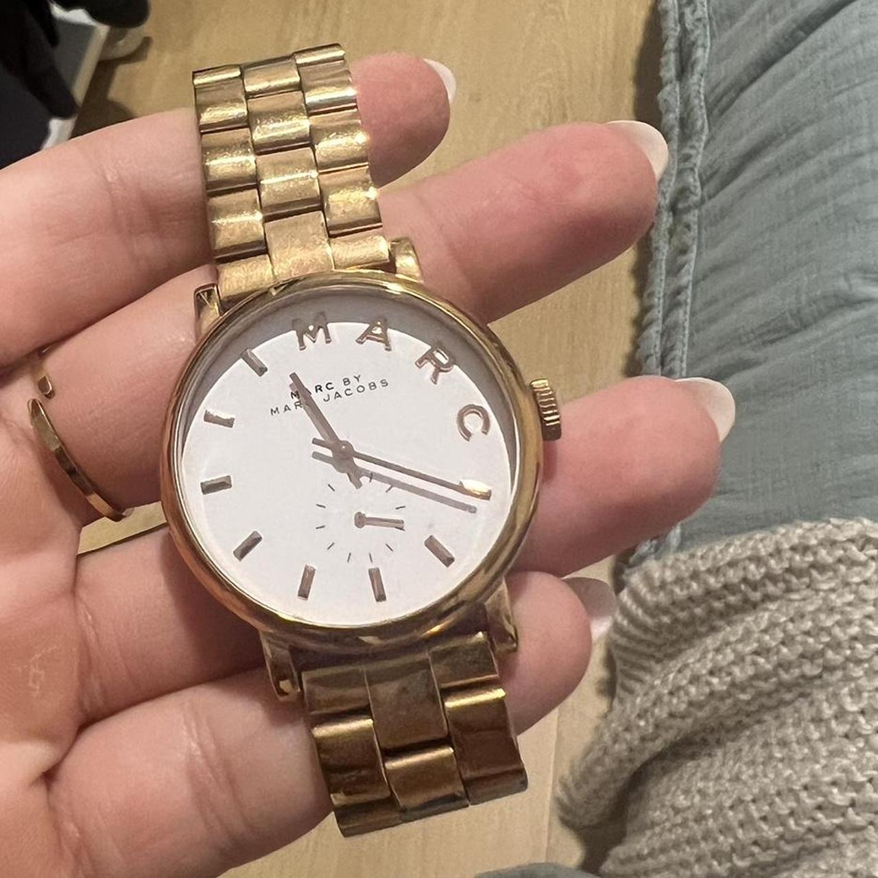Marc jacobs rose gold watch In good condition but... - Depop