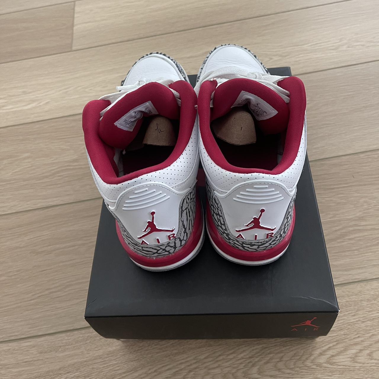 Jordan 3s retro - cardinal red 7y **im a size 7w... - Depop