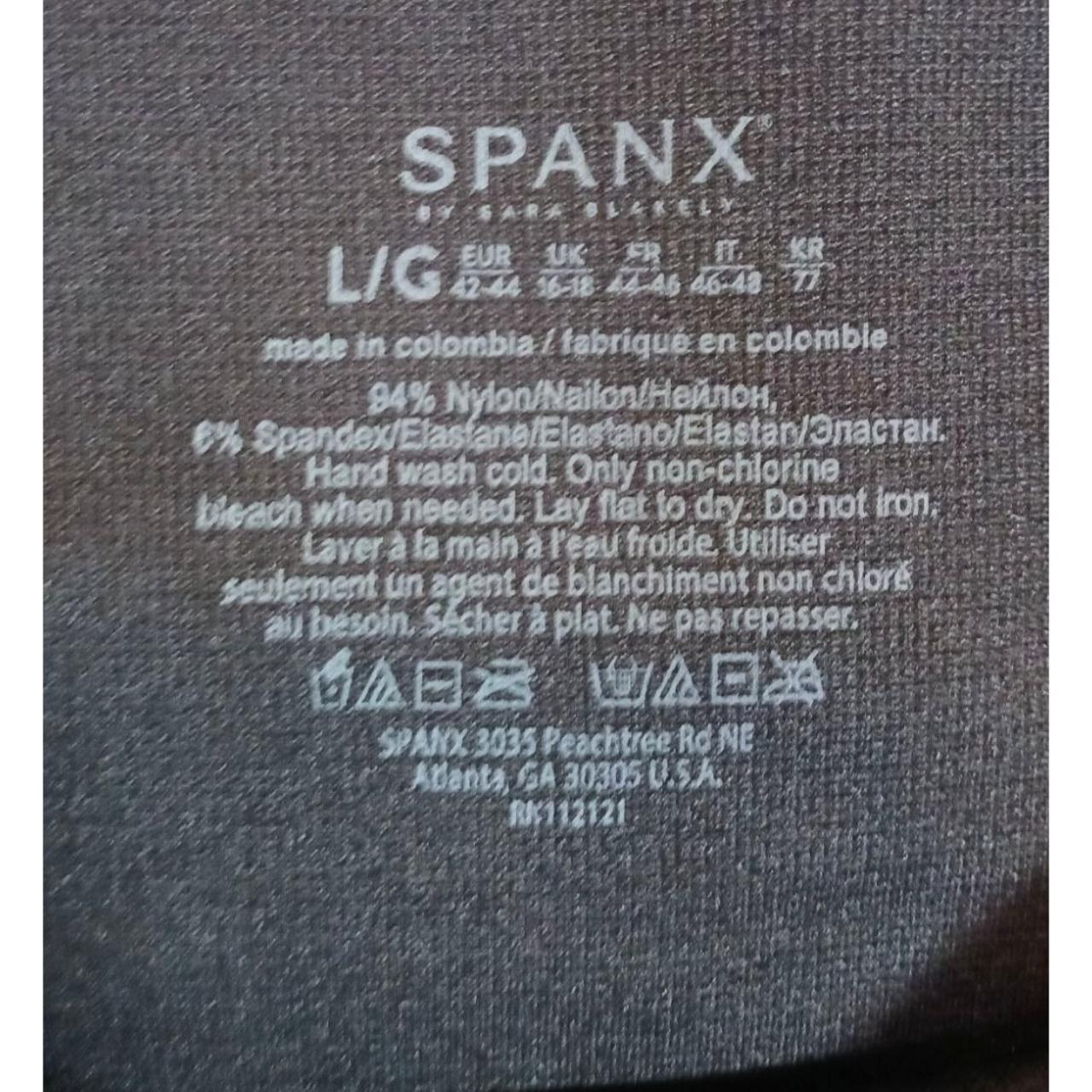 Spanx Black Leggings Nylon/Spandex Blend Size L... - Depop