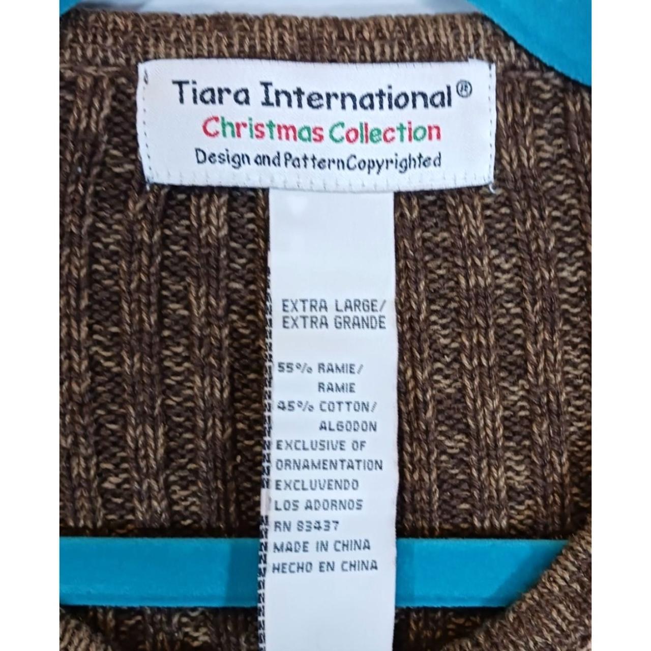 Tiara International Ugly Christmas Santa Zip Up... - Depop