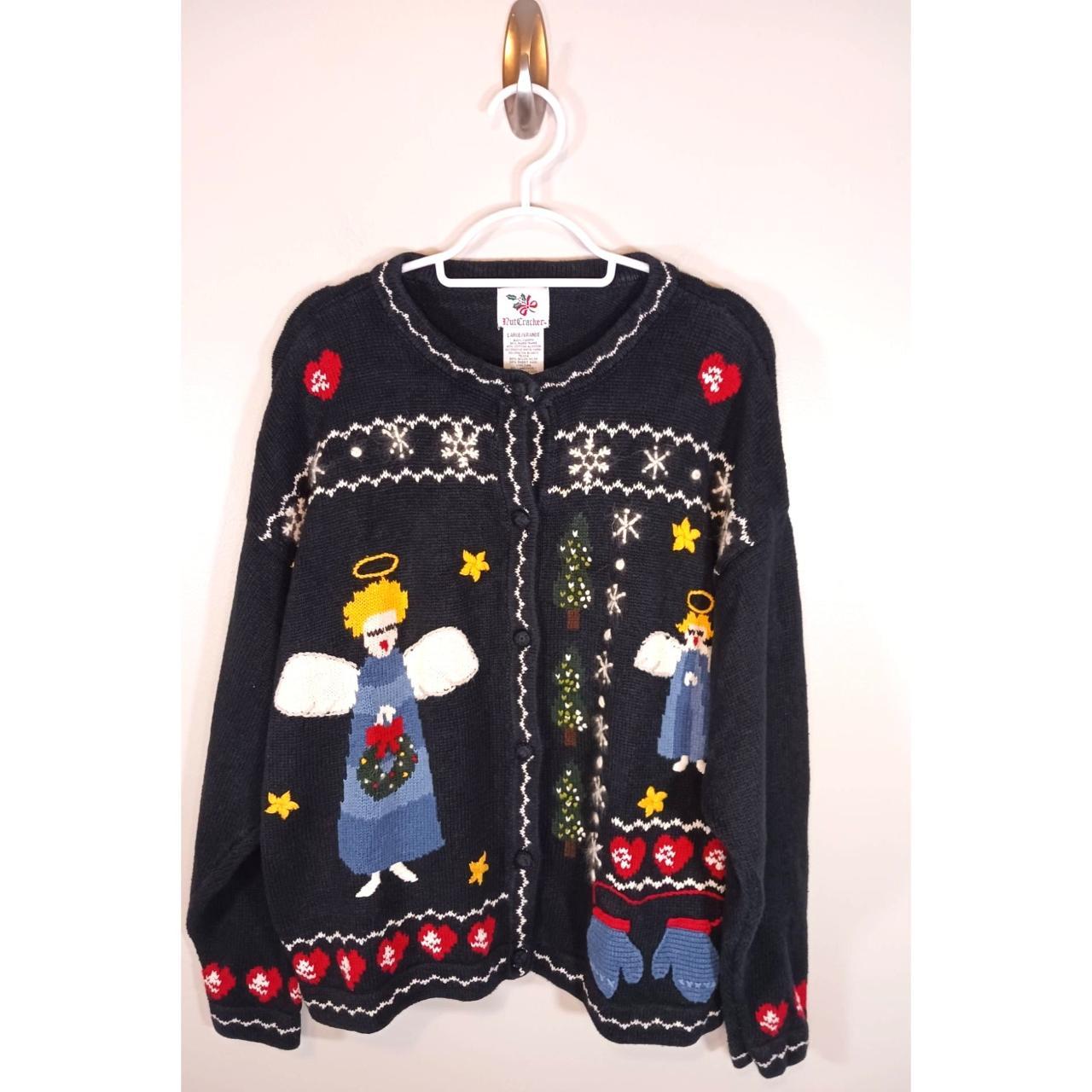Vintage Nutcracker Ugly Christmas Sweater Cardigan... - Depop