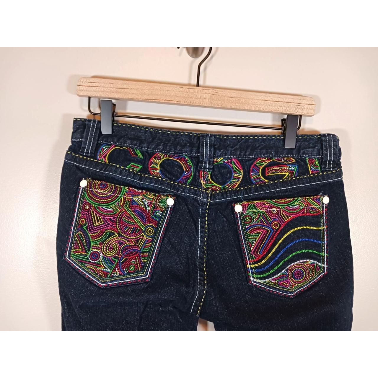 Coogi Straight Leg Dark Denim Embroidered Cotton... - Depop