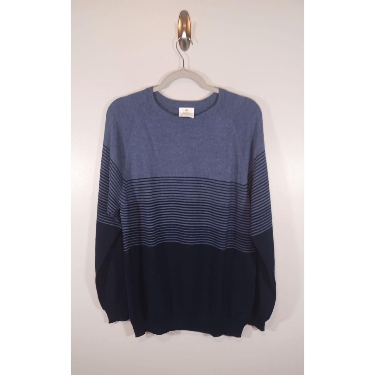 New Zealand Royal Merino Colorblock Striped Long... - Depop