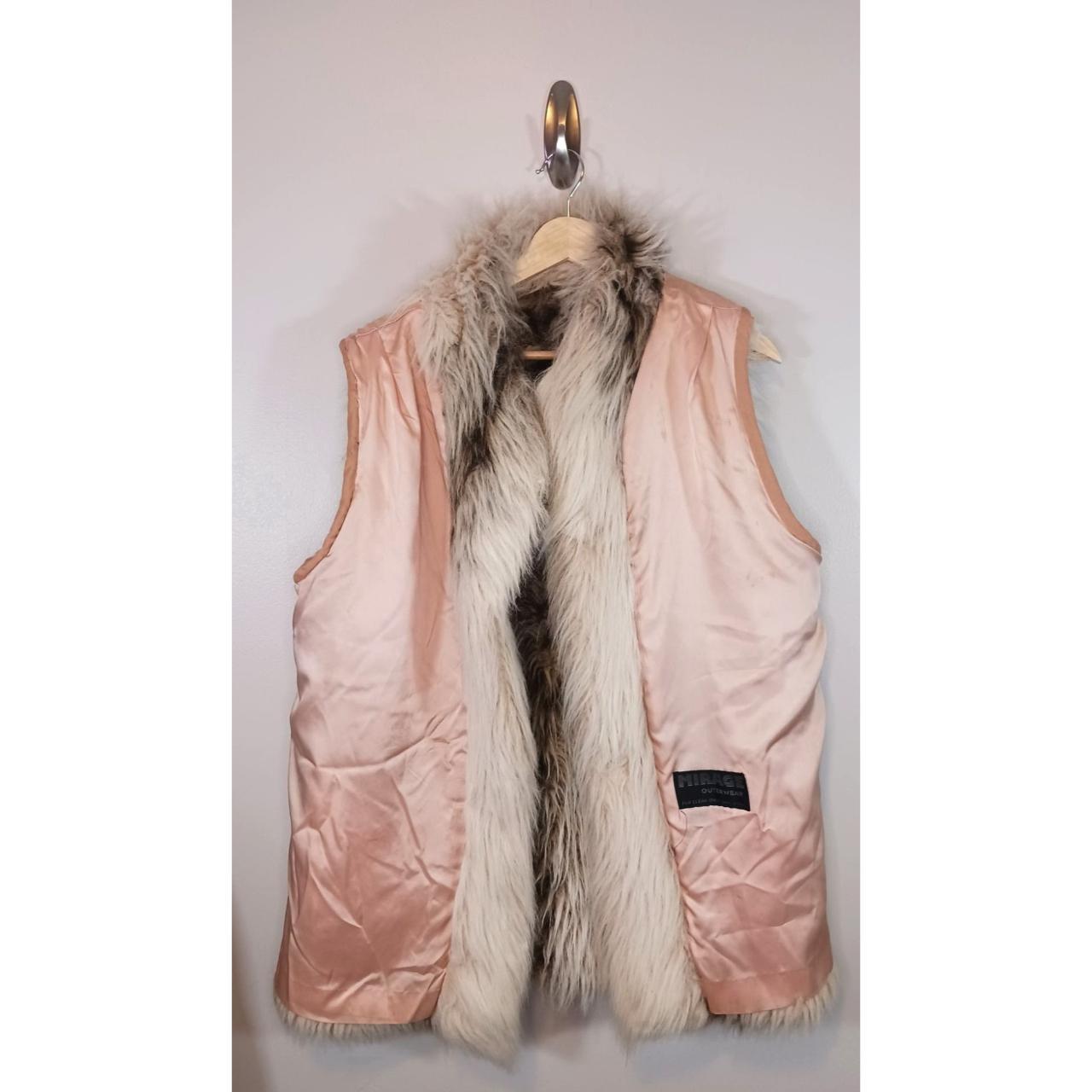 Mirage Outerwear Faux Fur Women's Long Vest Used... | Depop
