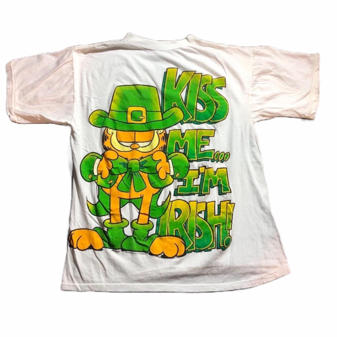 VINTAGE 1978 TREND BASICS GARFIELD KISS ME I’M IRISH... - Depop