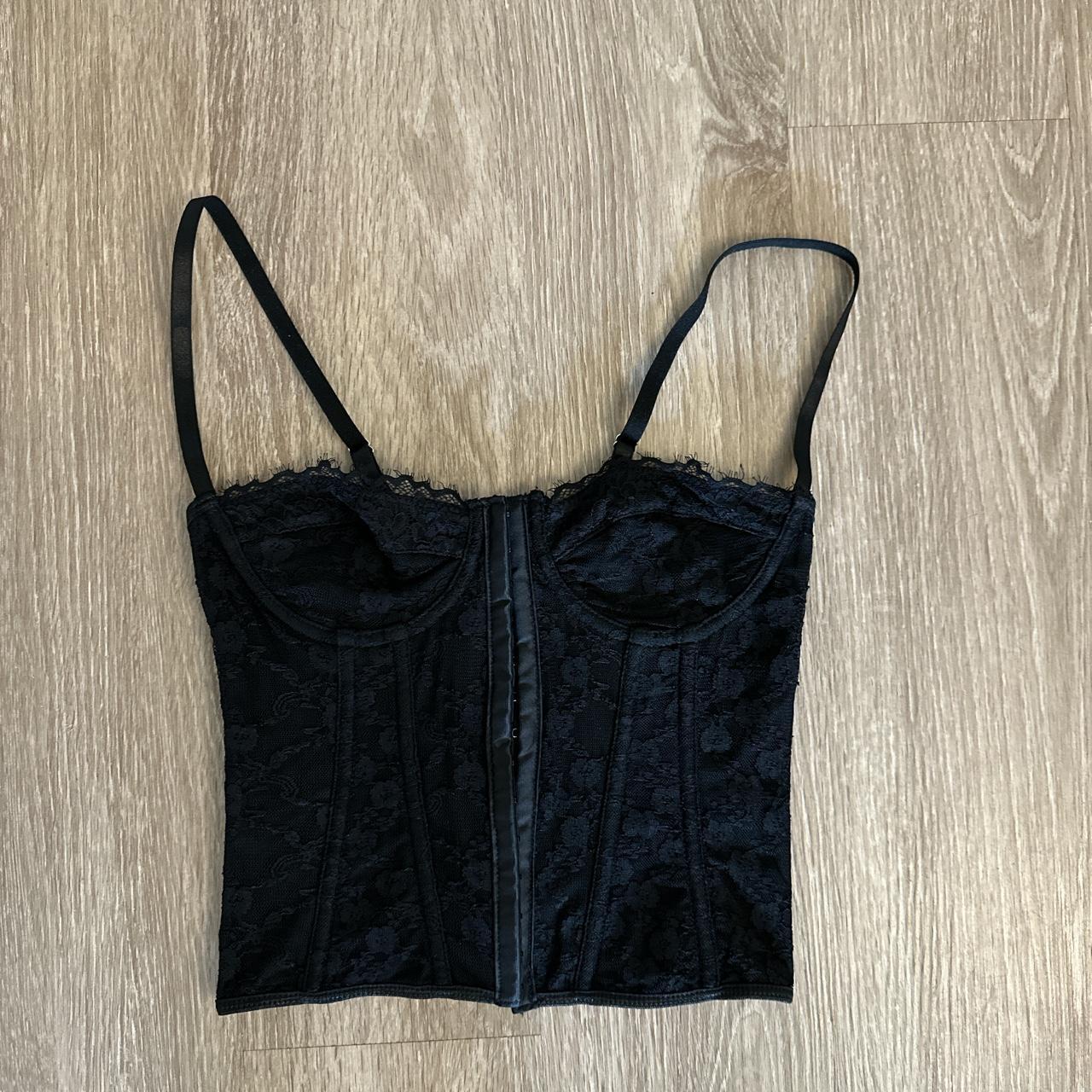Black SHEIN Corset Top Size: XS never worn, with... - Depop