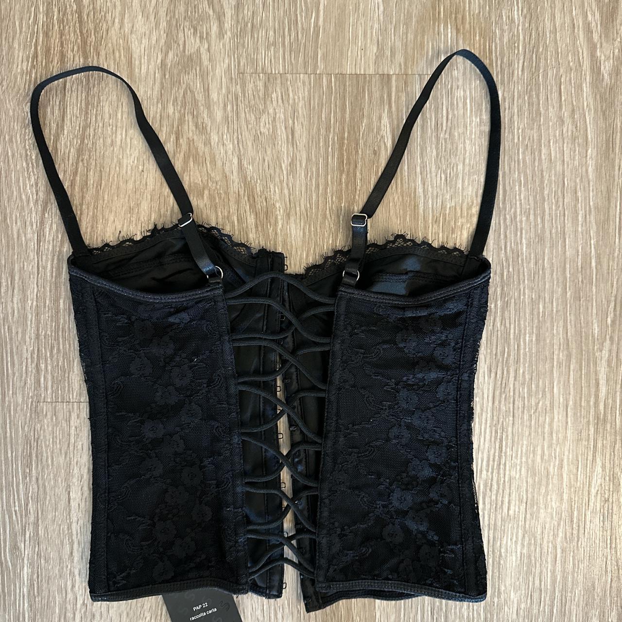 Black SHEIN Corset Top Size: XS never worn, with... - Depop