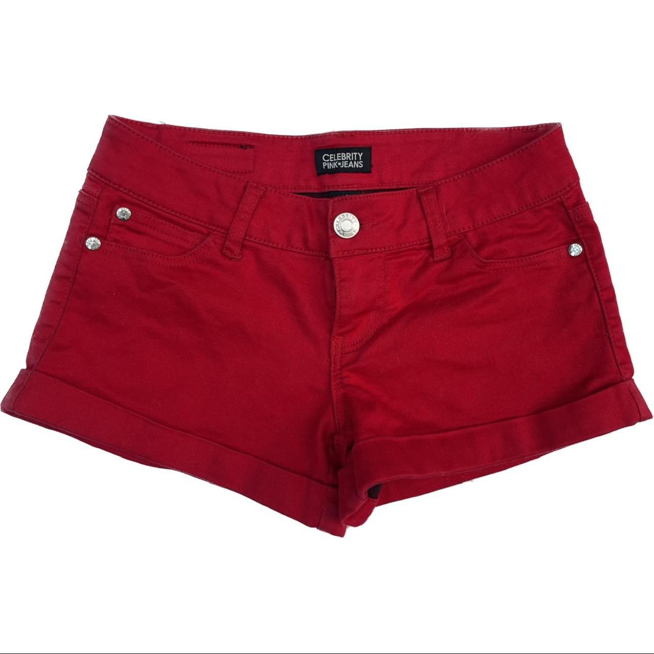 Celebrity Pink Women's Red and Black Shorts | Depop