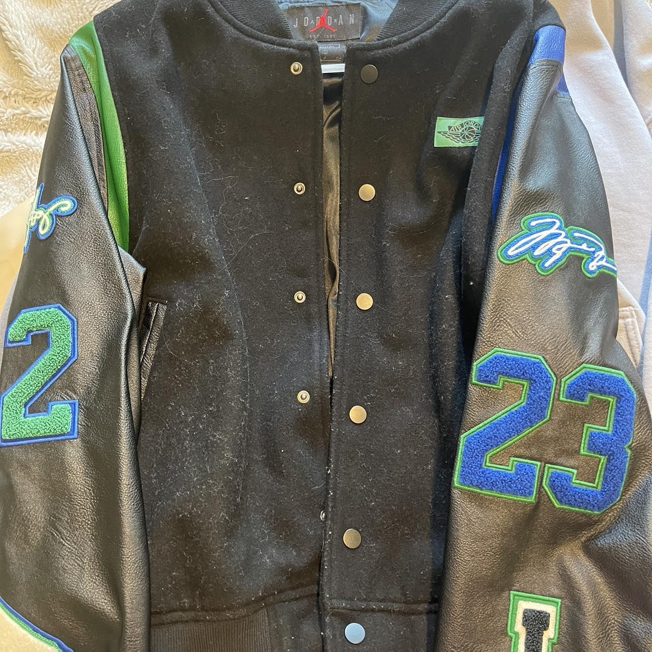 Air Jordan Leather mans jacket - Depop