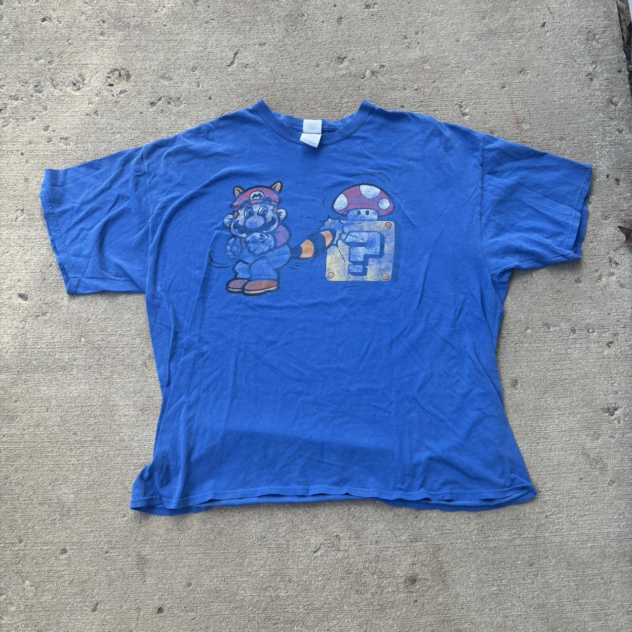 Vintage Y2K Mario T Shirt Tanooki suit Size XXL can... - Depop