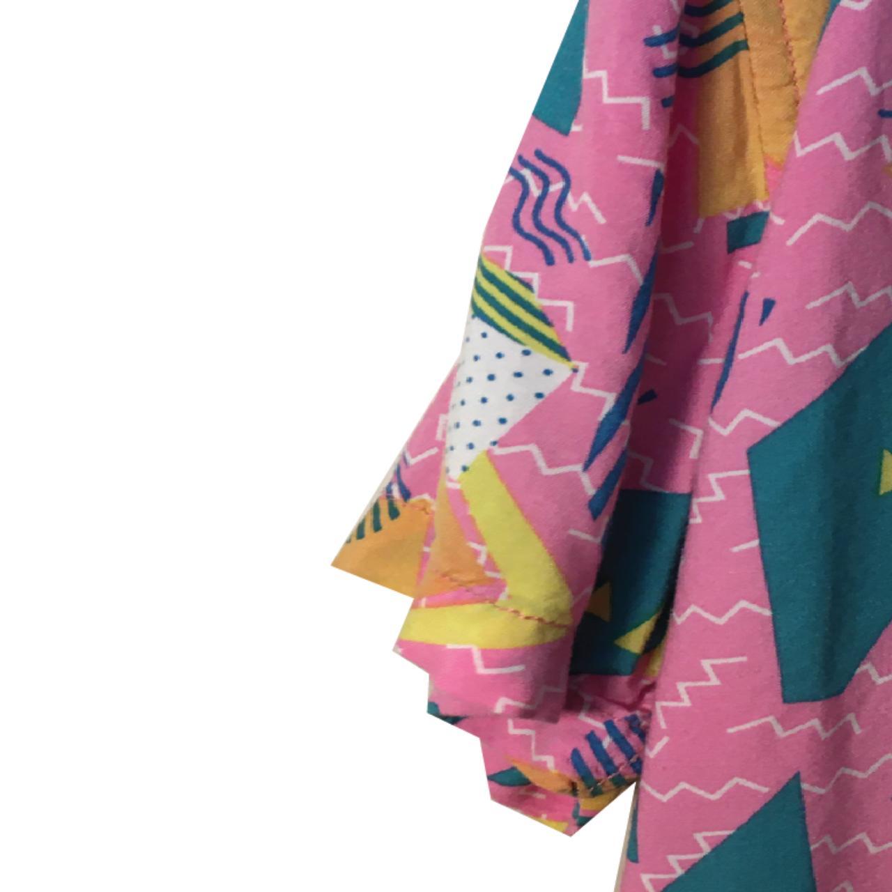 DepartWest Pink 80s Retro Inspired Party Shirt... - Depop