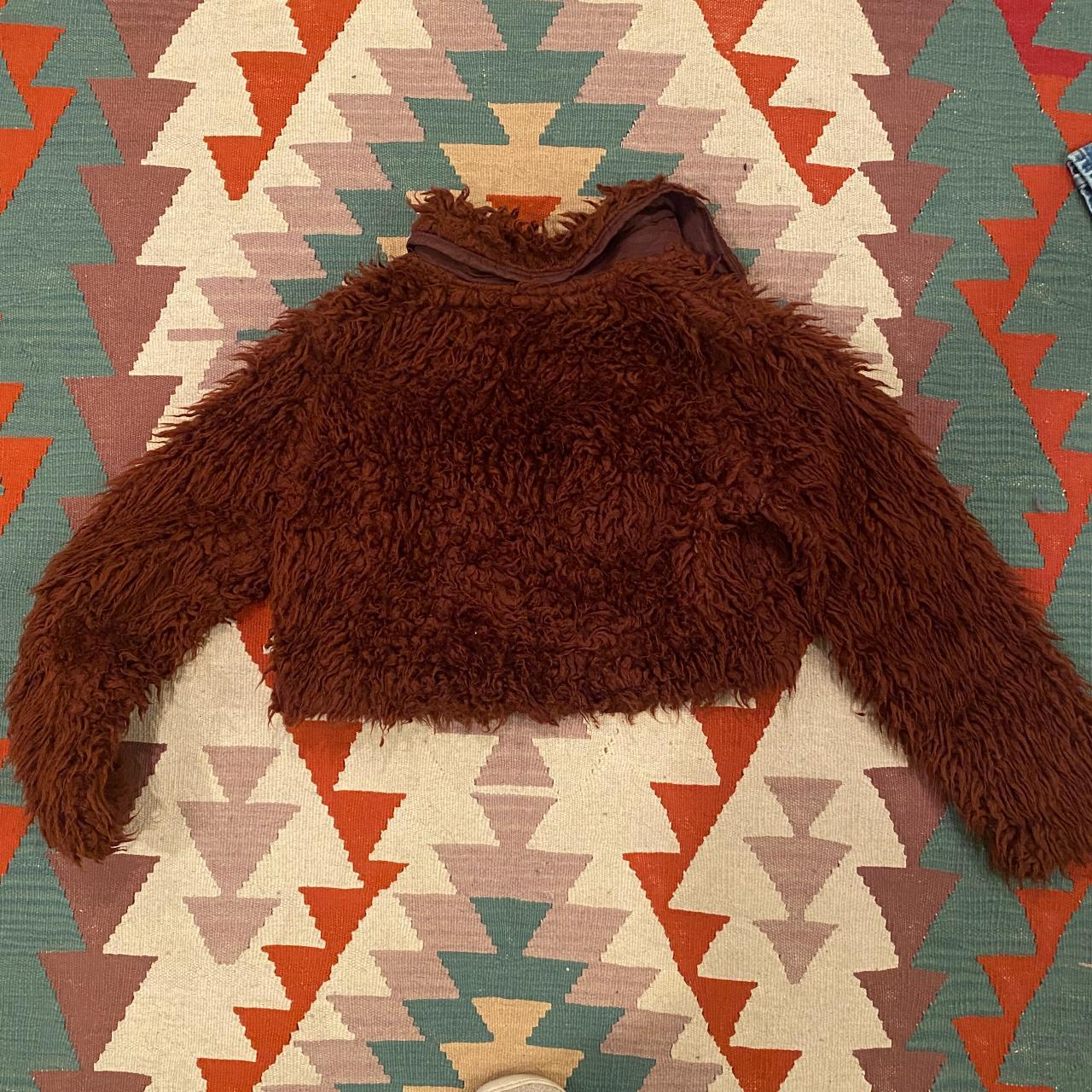 Vintage 90's Cropped Muppet Fur Jacket. Size M.... - Depop