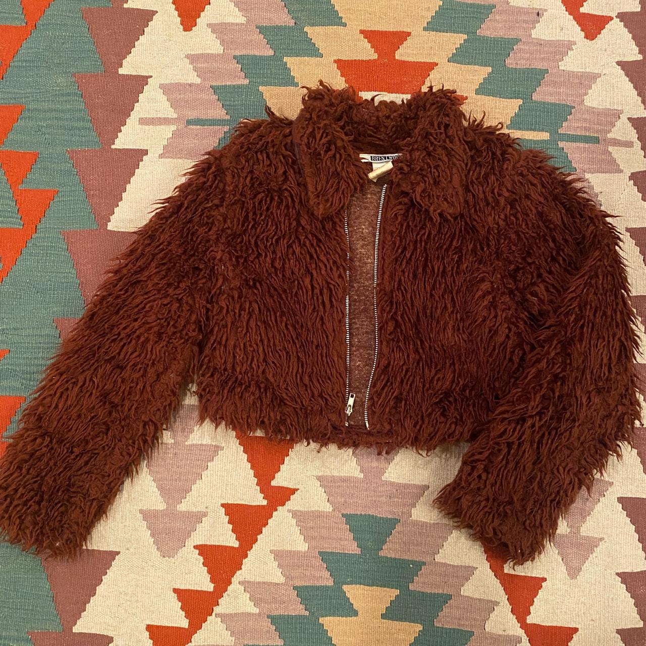 Vintage 90's Cropped Muppet Fur Jacket. Size M.... - Depop