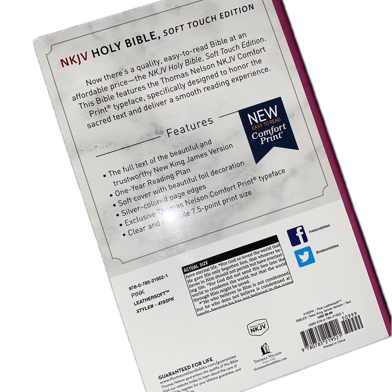 ️ Pink Holy bible soft touch edition Christianity... - Depop