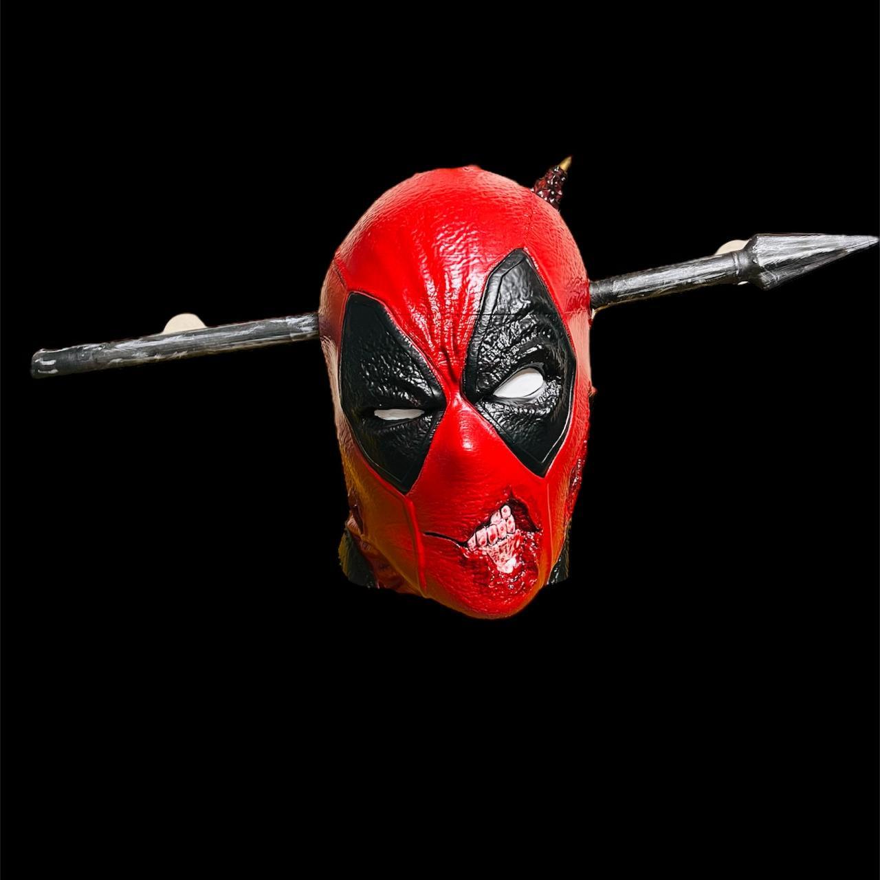 deadpool head bust custom made 10 inch tall bullet... - Depop