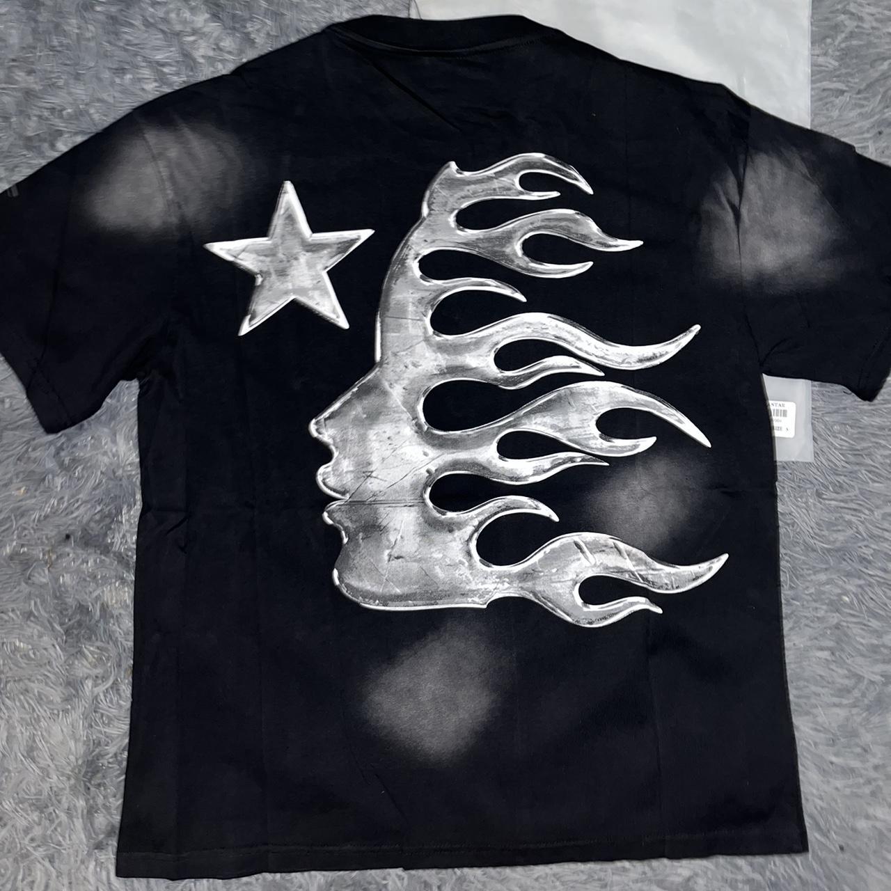Hellstar t shirt capsule 10 tee with silver flames... - Depop