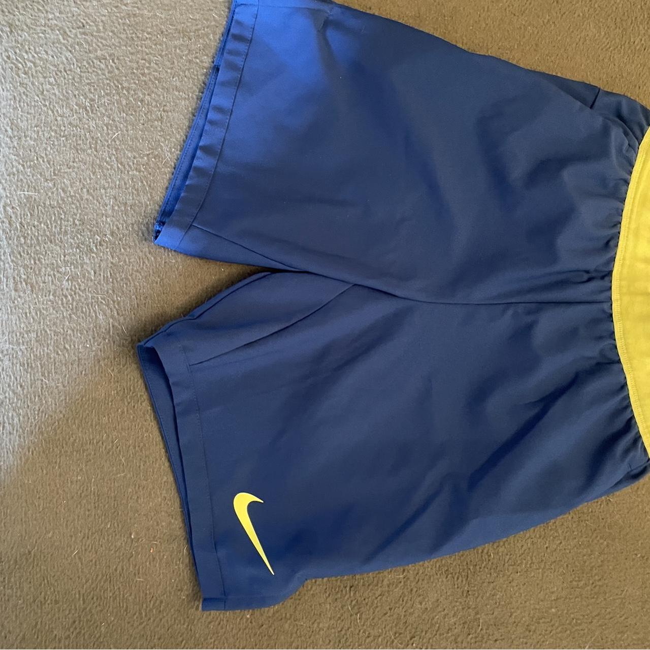 Nike blue training shorts size small - Depop