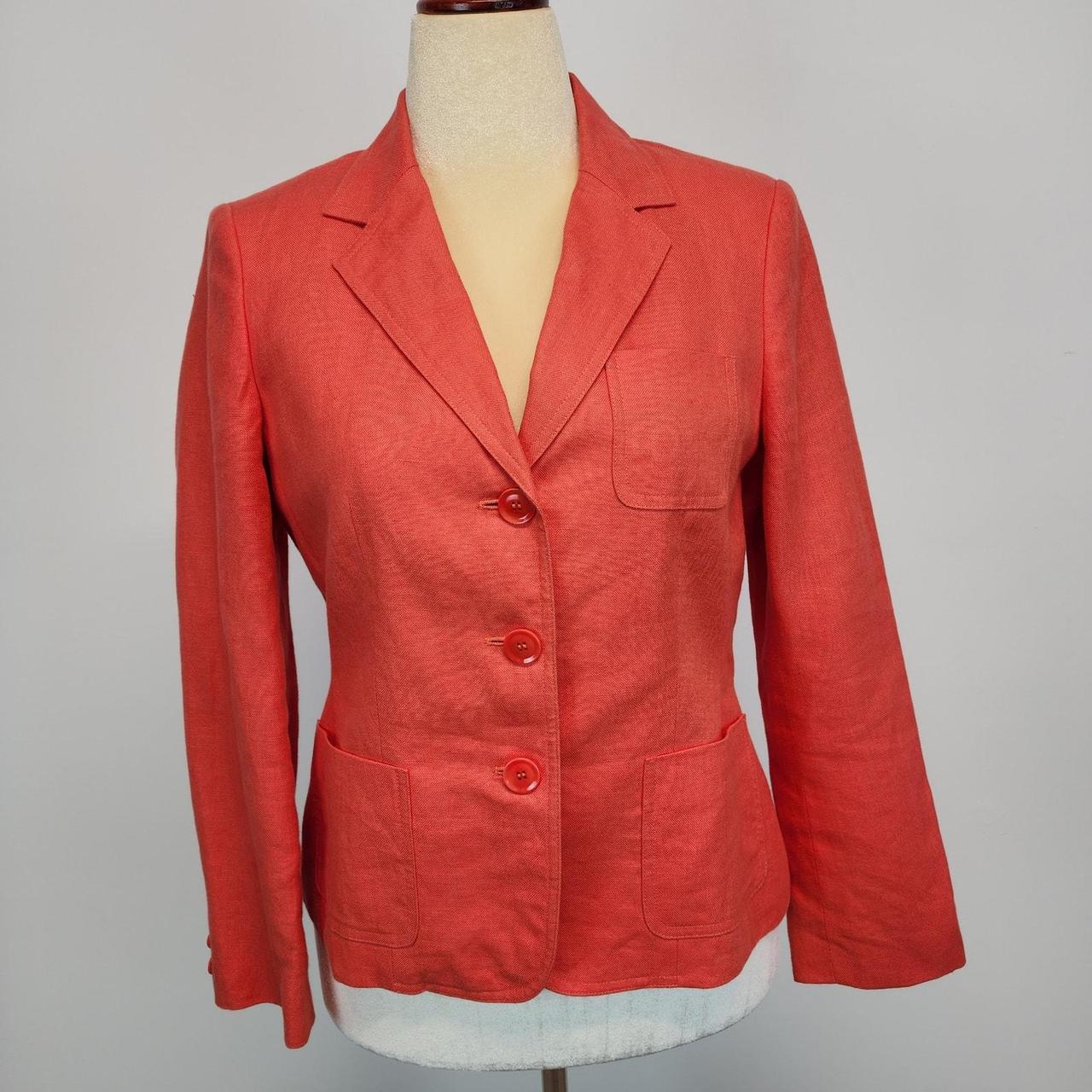 Vintage Talbots Irish Linen Blazer Lady Jacket... | Depop