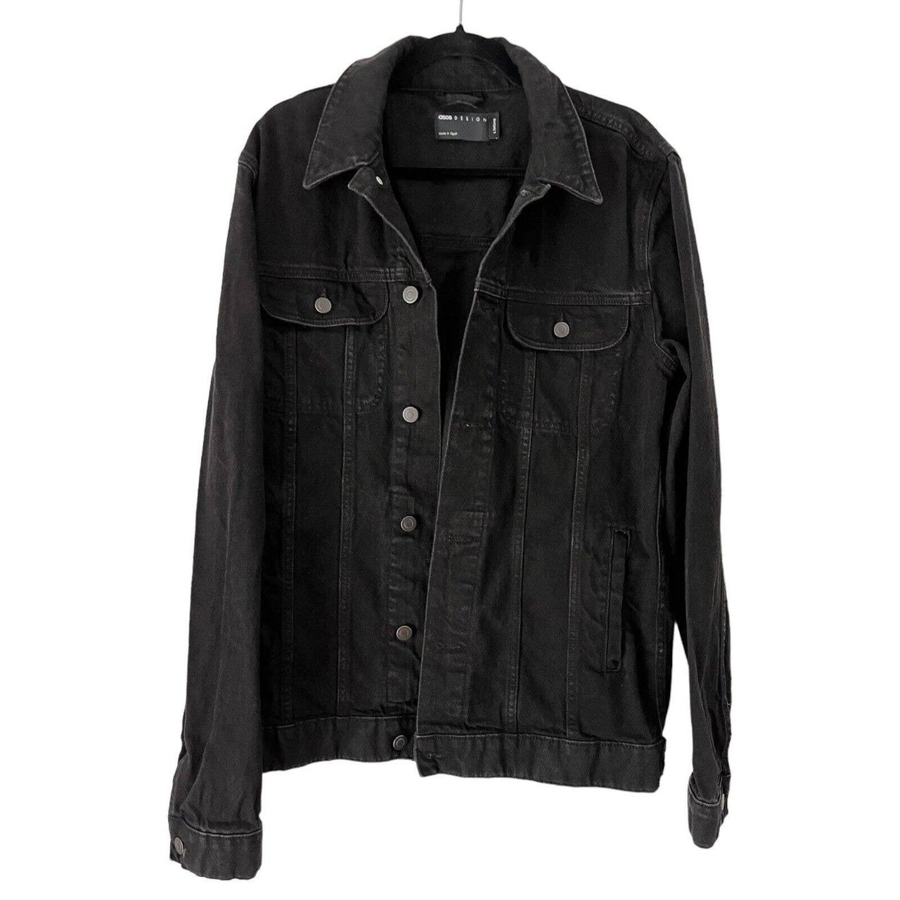 ASOS Black Denim Trucker Jacket. Classic style... - Depop