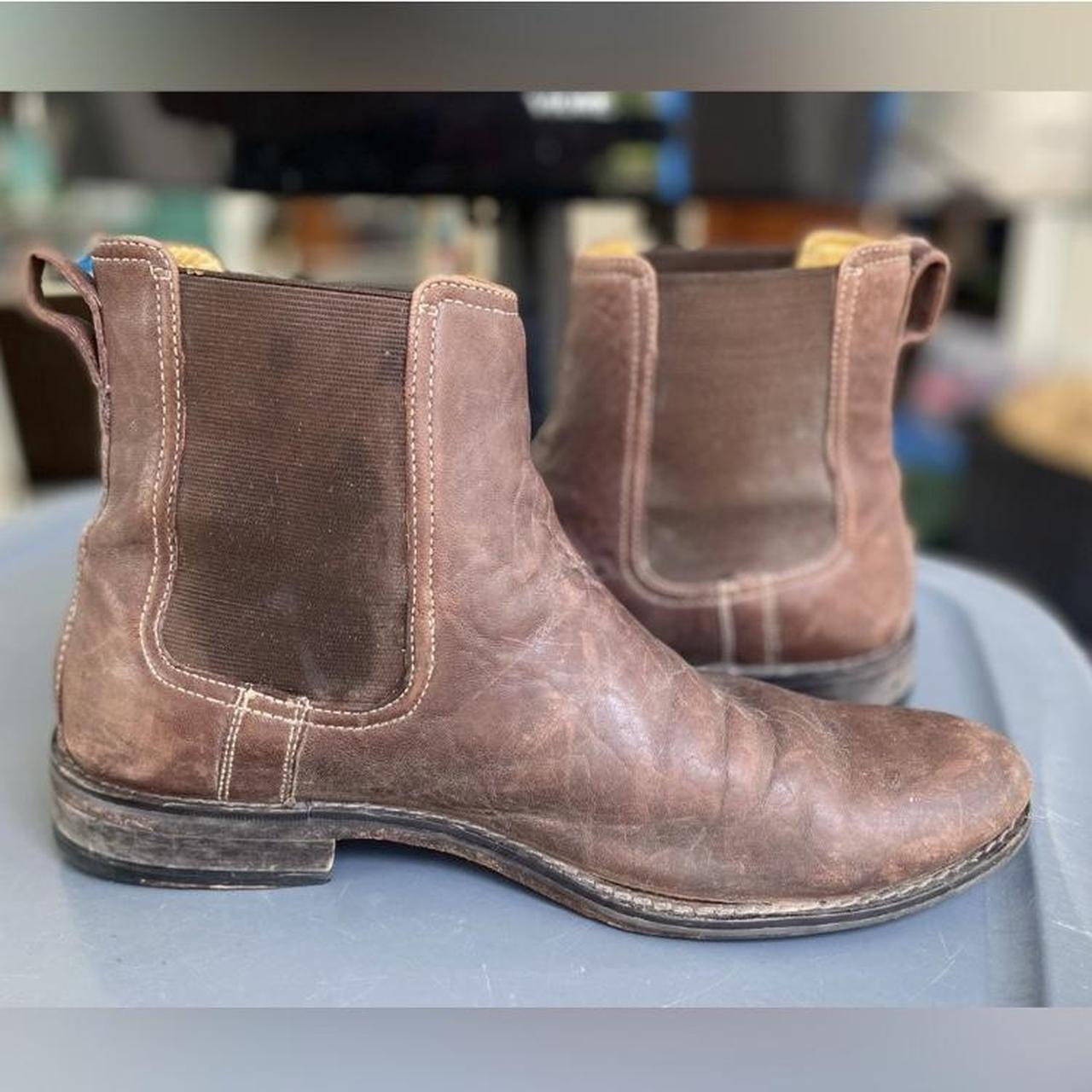 CLARKS Men’s Brown Leather Ankle Chukka Boots Slip... - Depop