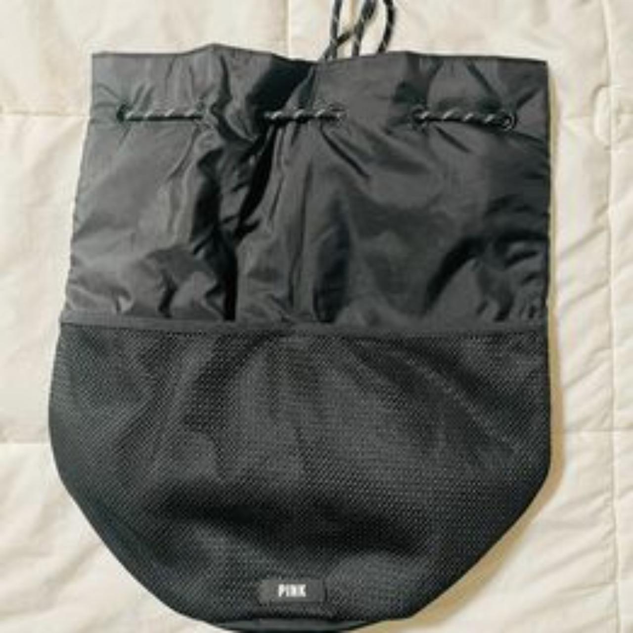 PINK BY VICTORIA'S SECRET DRAW STRING MESH POCKET... - Depop