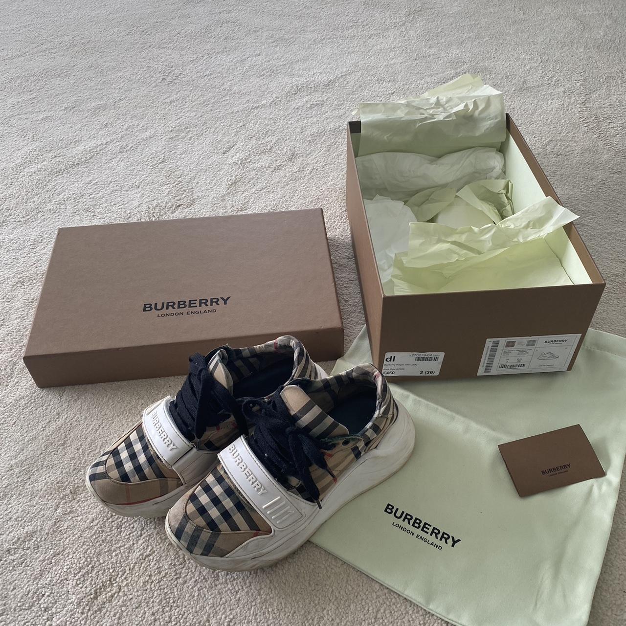 Burberry trainers size 3 or 36.Please inspect all... - Depop