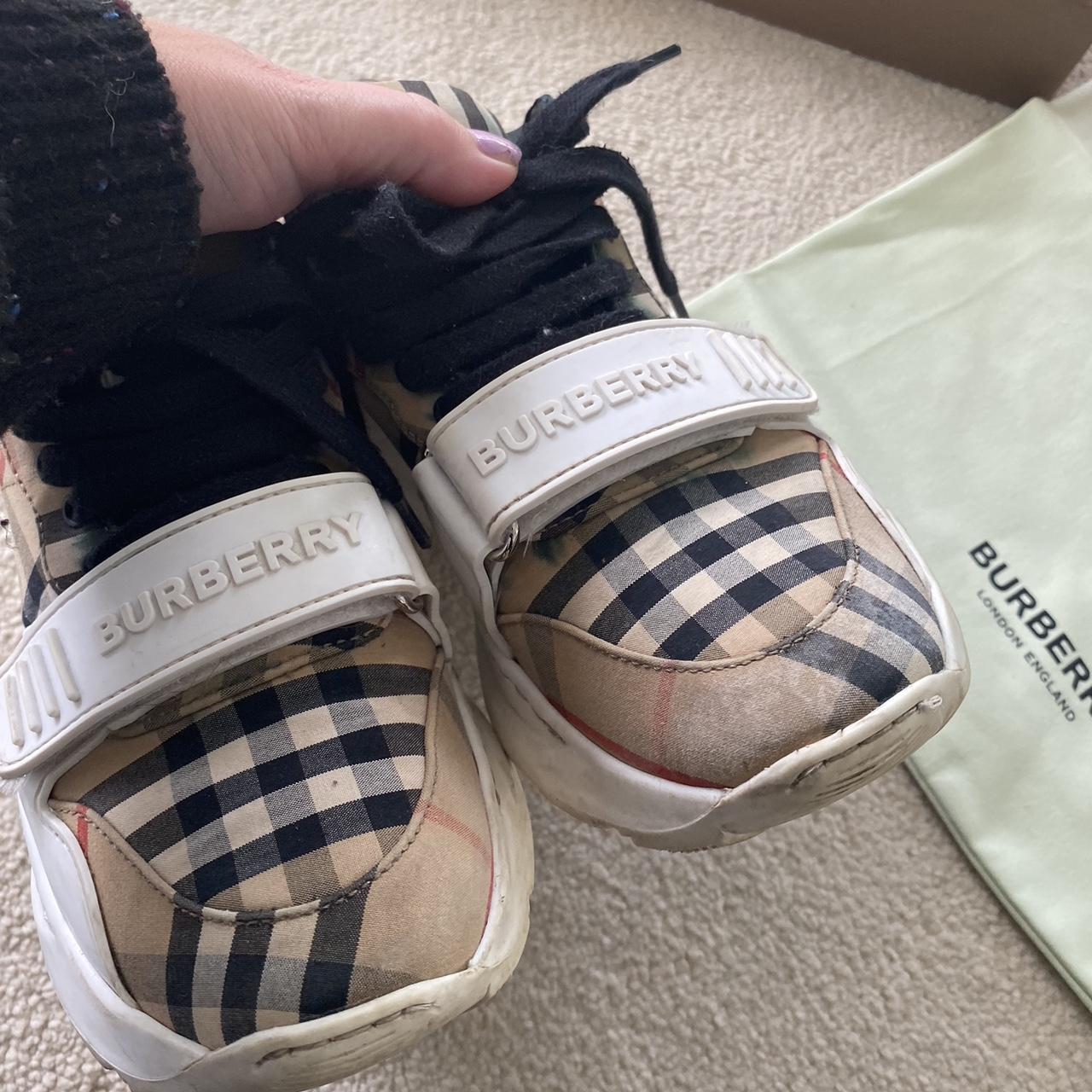 Burberry trainers size 3 or 36.Please inspect all... - Depop