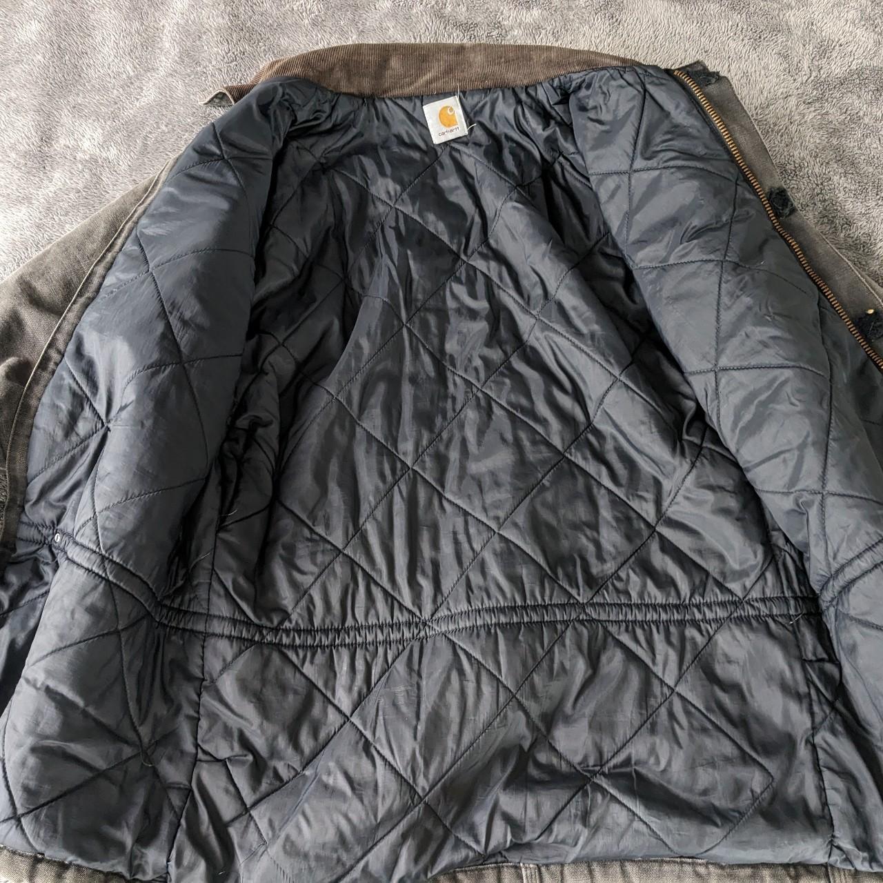 Vintage Carhartt Canvas Jacket - Gray / Black - Depop