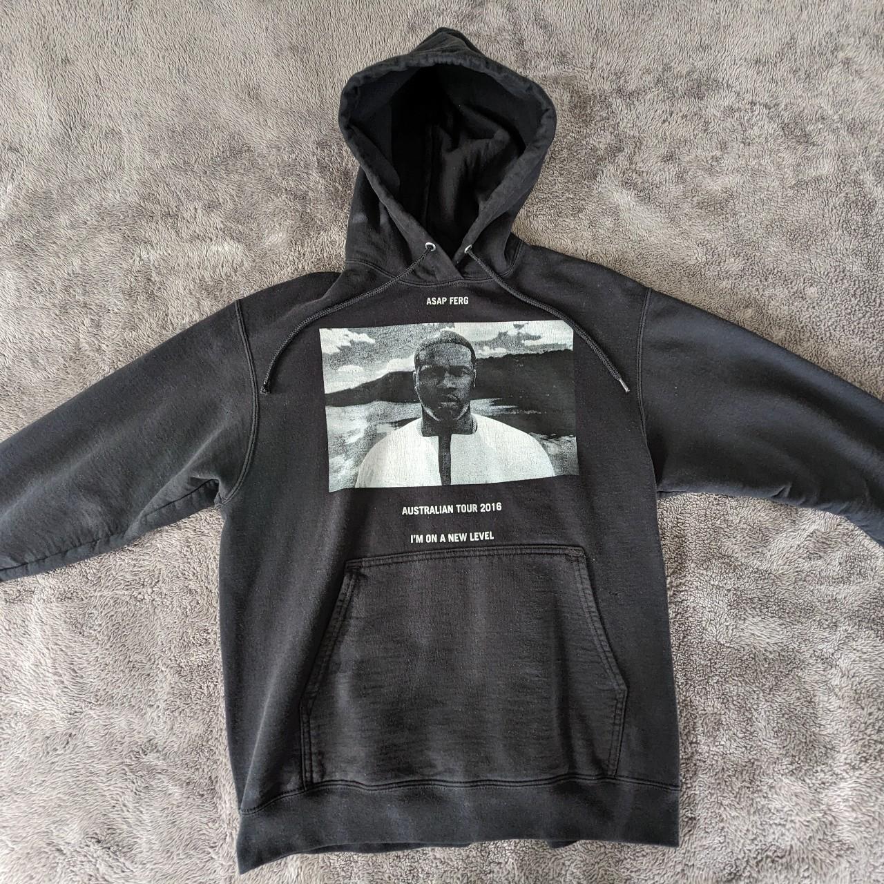 ASAP Ferg Australia Tour Black Hooded Sweatshirt Hoodie - Depop