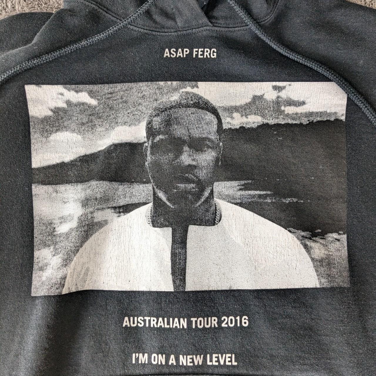 ASAP Ferg Australia Tour Black Hooded Sweatshirt Hoodie - Depop