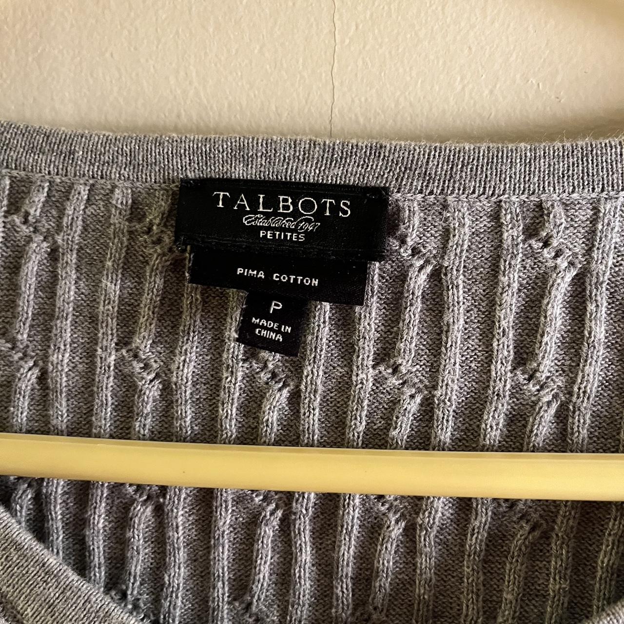 Talbots Grey Long Sleeve 🩶 perfect with gold/silver... - Depop